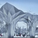 Foldfinding, Origami pavilion by Tal Freidman