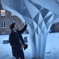 Foldfinding, Origami pavilion by Tal Freidman