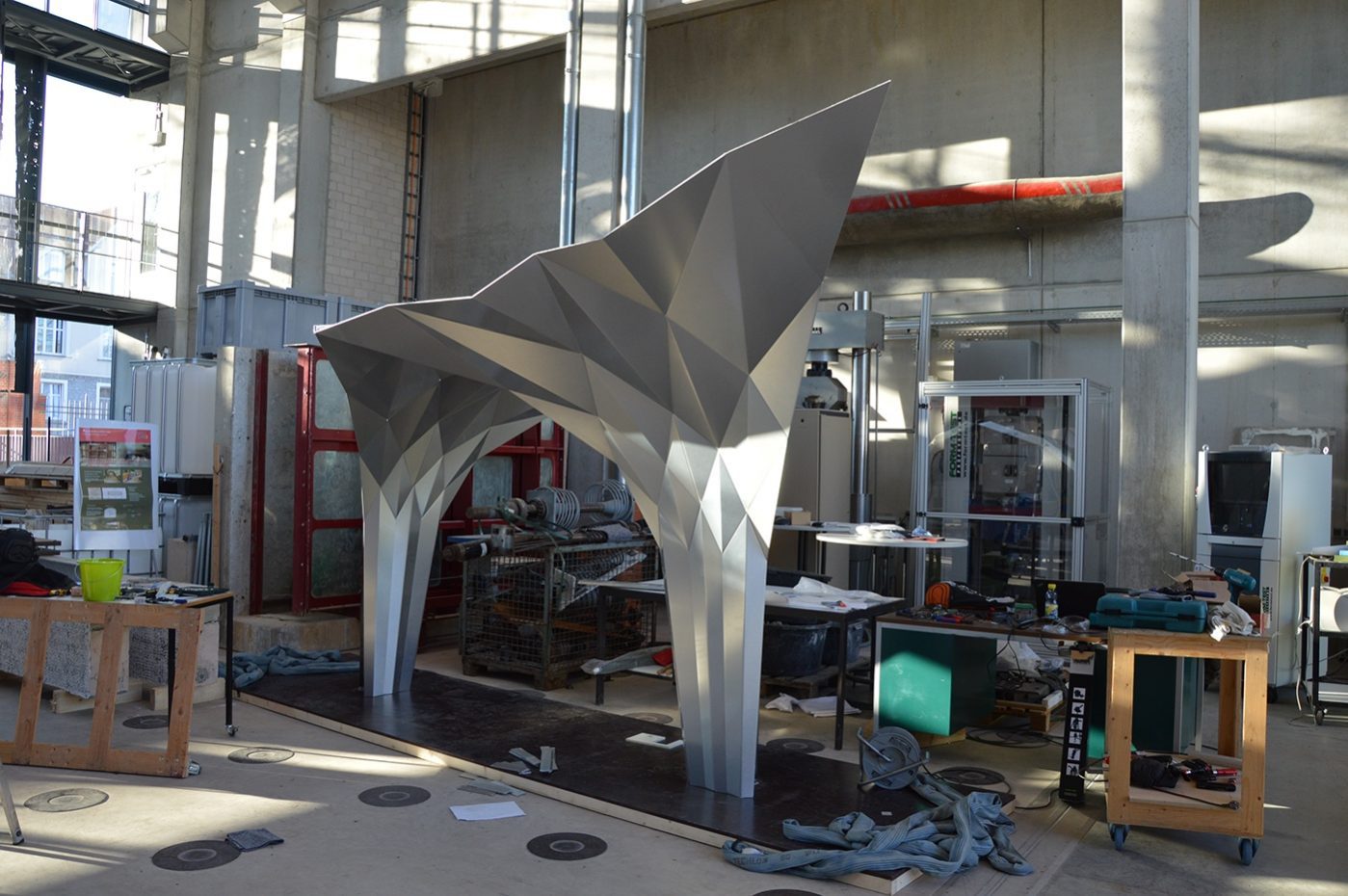 Foldfinding, Origami pavilion by Tal Freidman