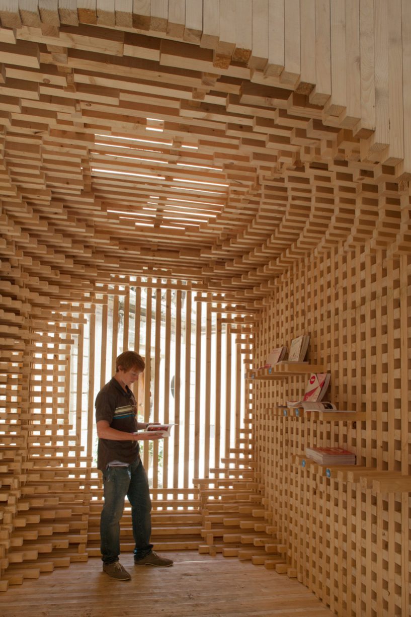 Woodbox, The Wooden Welcome Pavilion by Atelier Vecteur