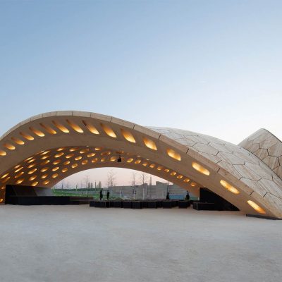 Buga Wood Pavilion by ICD/ITKE - Parametric Architecture