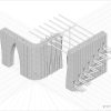 3D Printed Earth Wall with Embedded Staircase - Parametric Architecture
