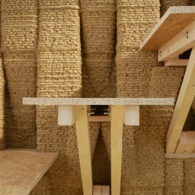 3D Printed Earth Wall with Embedded Staircase