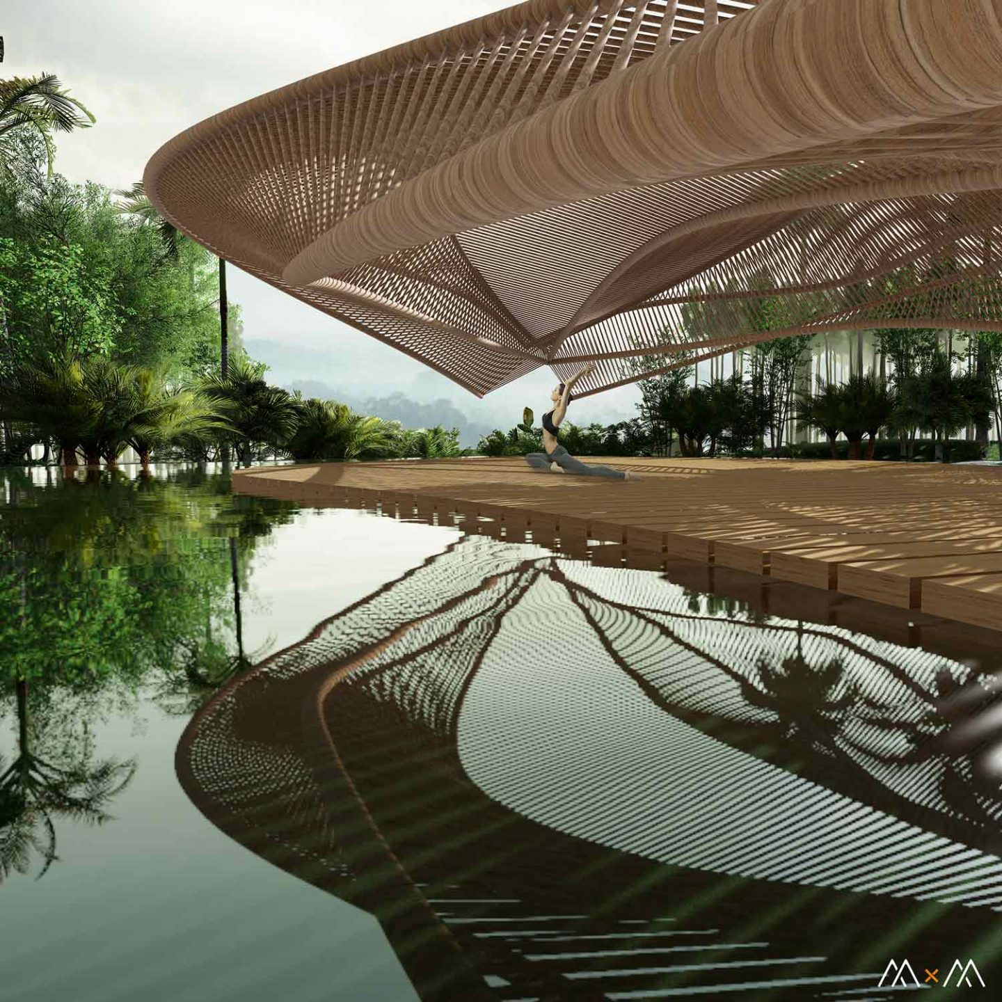 Jungle Pavilion by MxM in Indonesia - Parametric Architecture