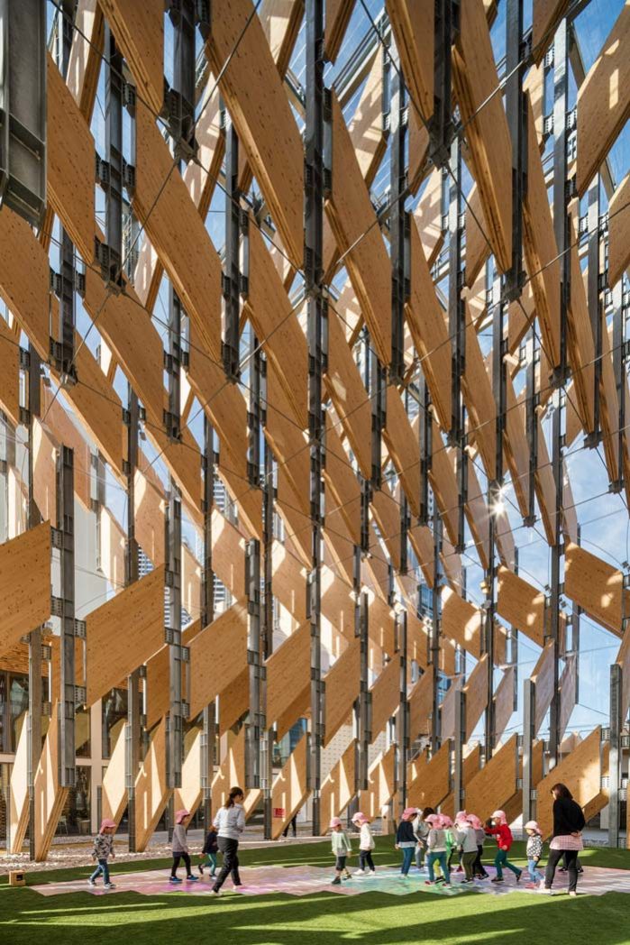 Kengo Kuma Unveil Cross-Laminated Timber Pavilion Stacked In Diagonal ...