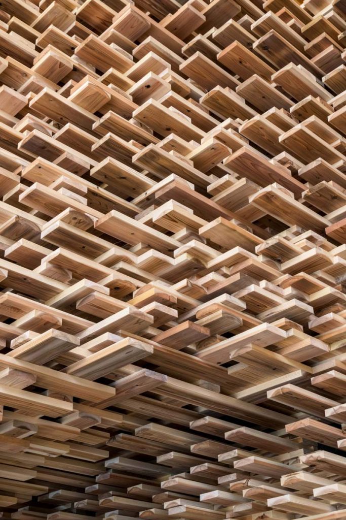 Kengo Kuma Unveil Cross-Laminated Timber Pavilion Stacked In Diagonal ...