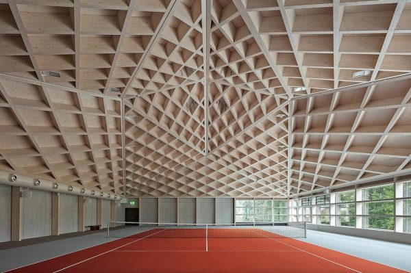 Rüssli Architekten Designs Geometric Timber Roofs Atop The Swiss Alps