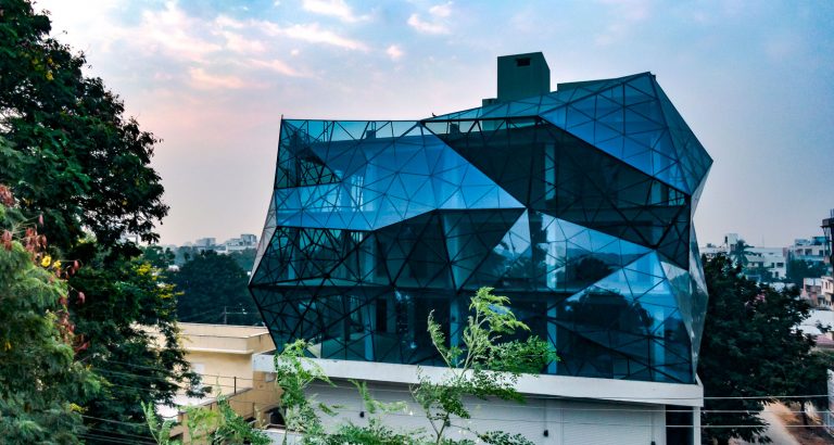 Iconic glass building by KPA Design Studio in India