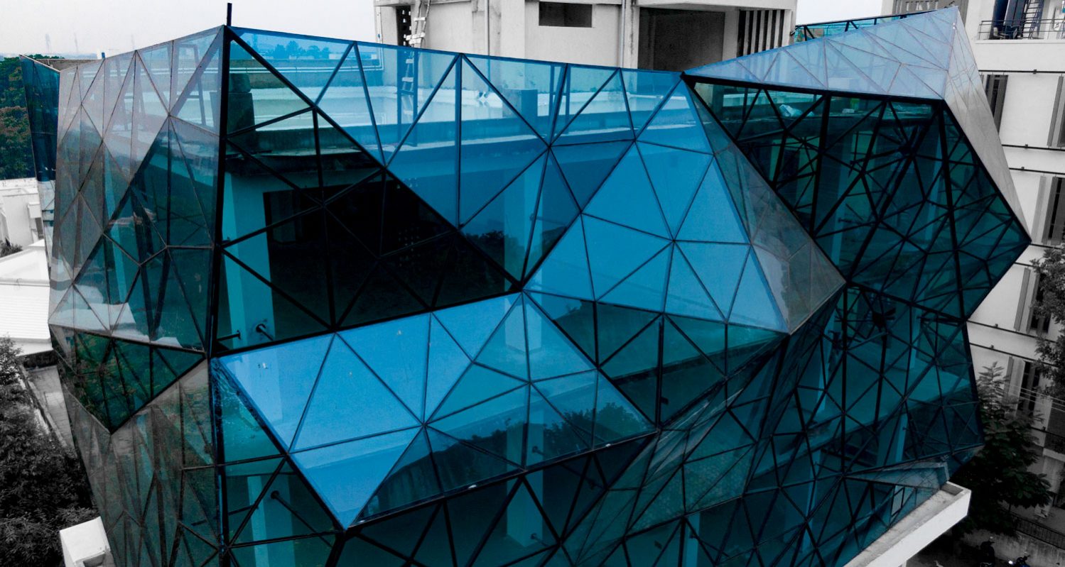 Iconic glass building by KPA Design Studio in India