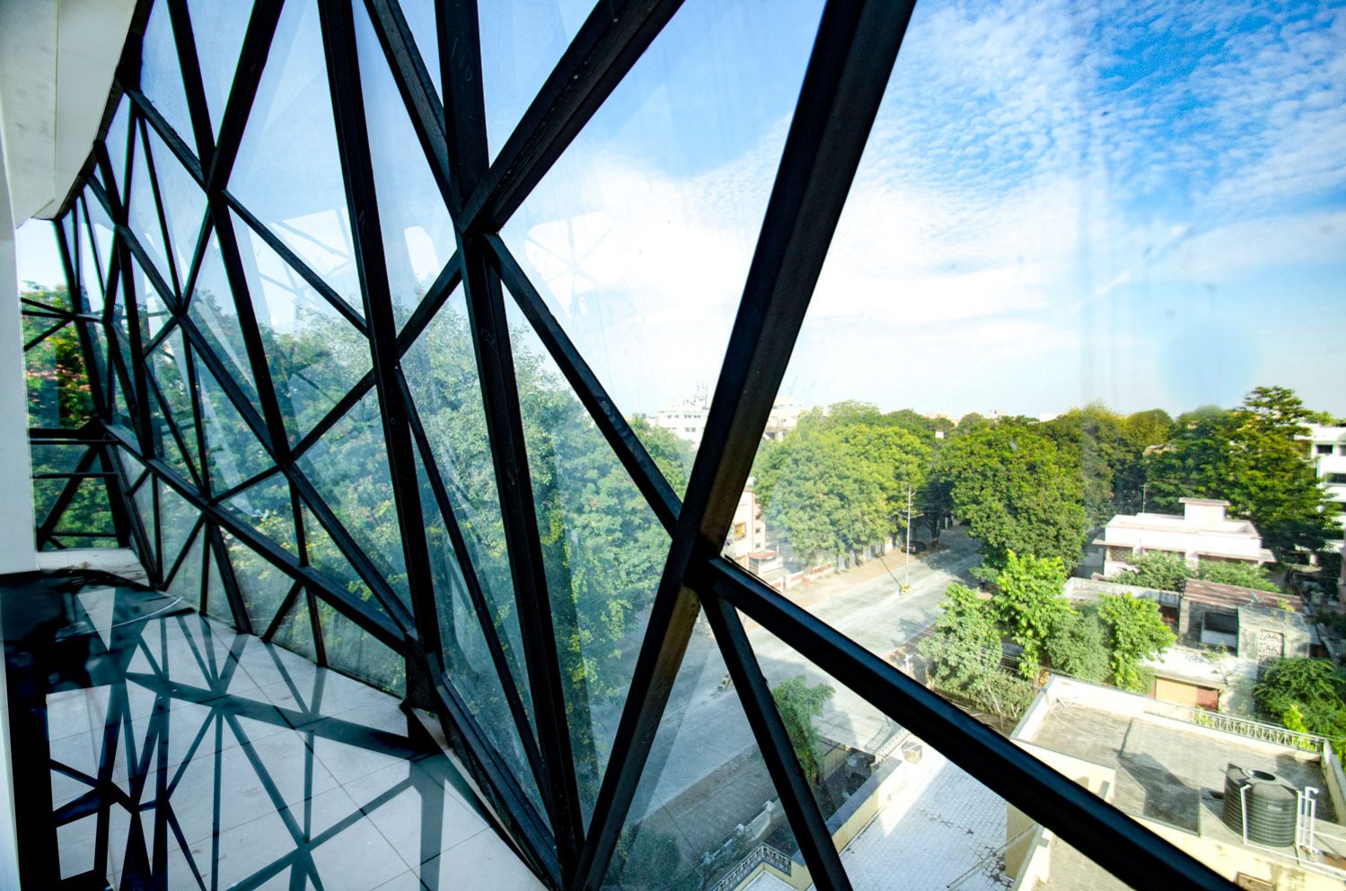 Iconic glass building by KPA Design Studio in India