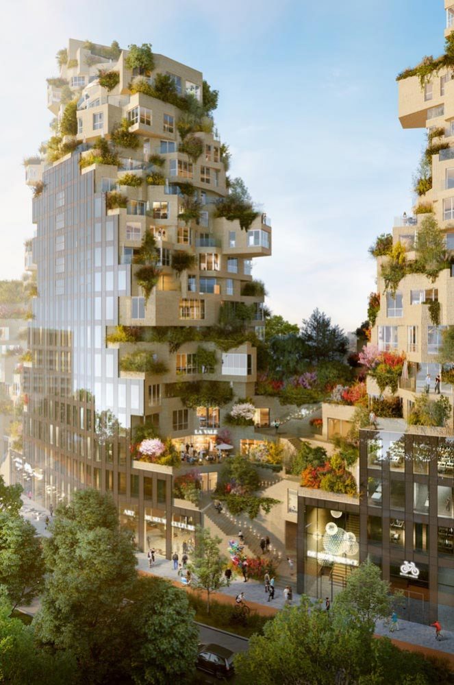 MVRDV's High Rise Ravel Plaza Complex Features Green Galore