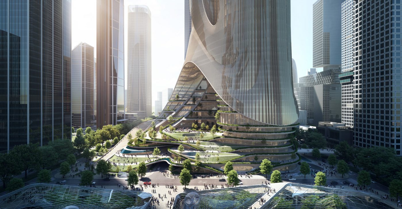 Tower C by ZHA Rising in the High-Rise Center of Shenzhen City
