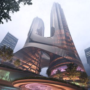 C Tower by ZHA Rising in the High-Rise Center of Shenzhen City