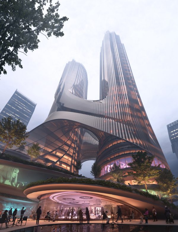 Tower C by ZHA Rising in the High-Rise Center of Shenzhen City