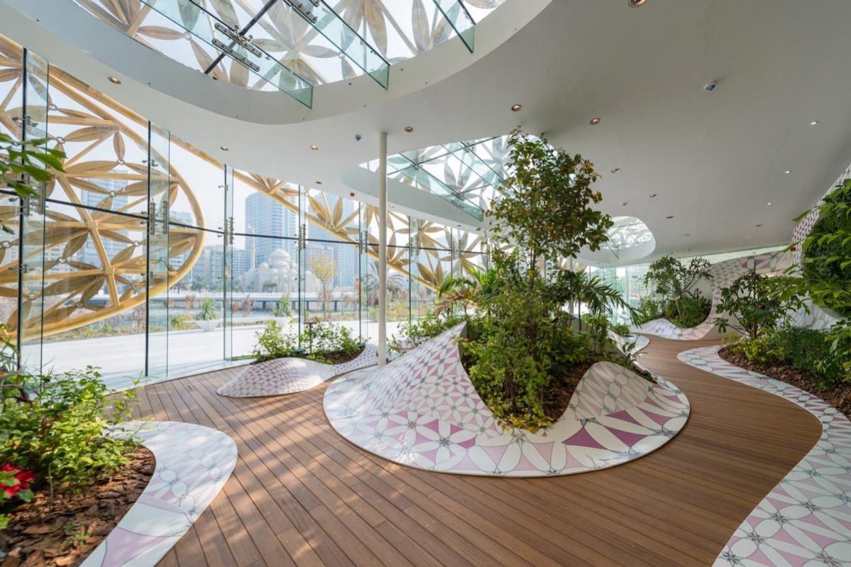 Butterfly Pavilion: A Biomorphic Shell Weaved by 3deluxe in Noor Island