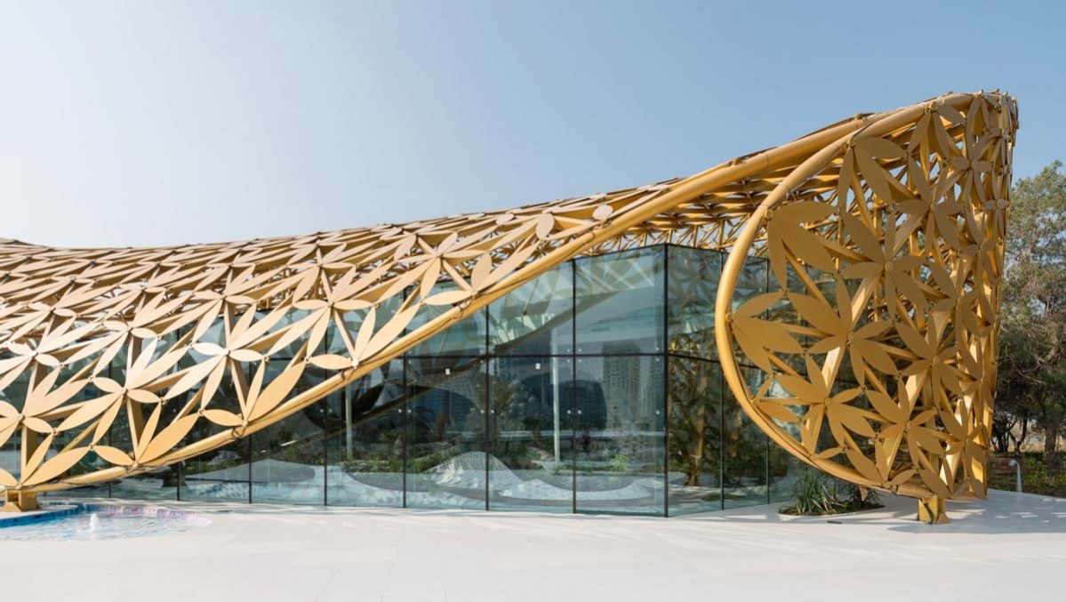 Butterfly Pavilion: A Biomorphic Shell Weaved by 3deluxe in Noor Island