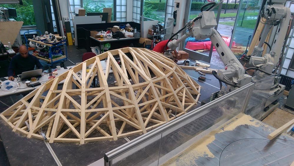 Shingled Timber Pavilion: Robot-Built Structure by ETH Zurich University