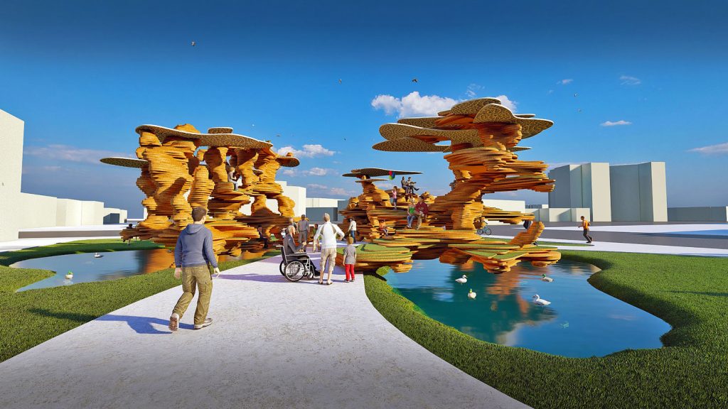 Hanging Eco-Gardens / Eco-Parametric Structures - PAACADEMY