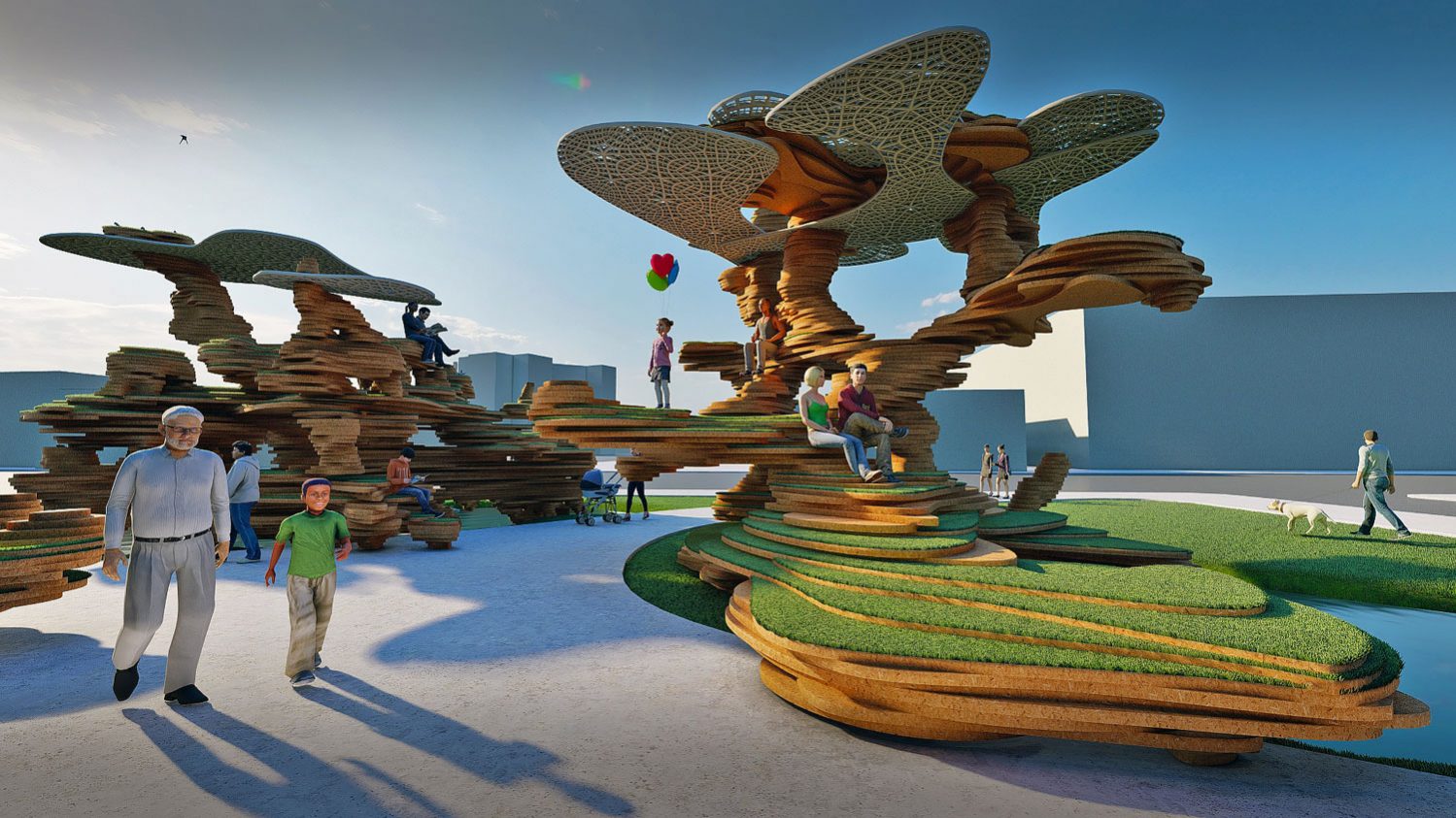 Hanging Eco-Gardens / Eco-Parametric Structures - PAACADEMY