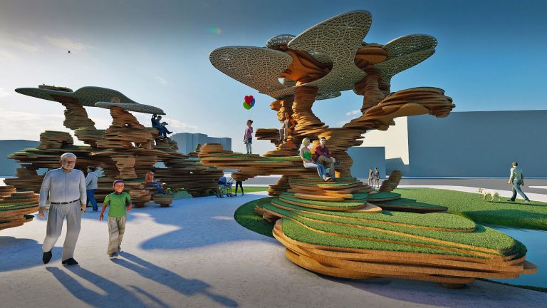 Hanging Eco-Gardens / Eco-Parametric Structures - PAACADEMY