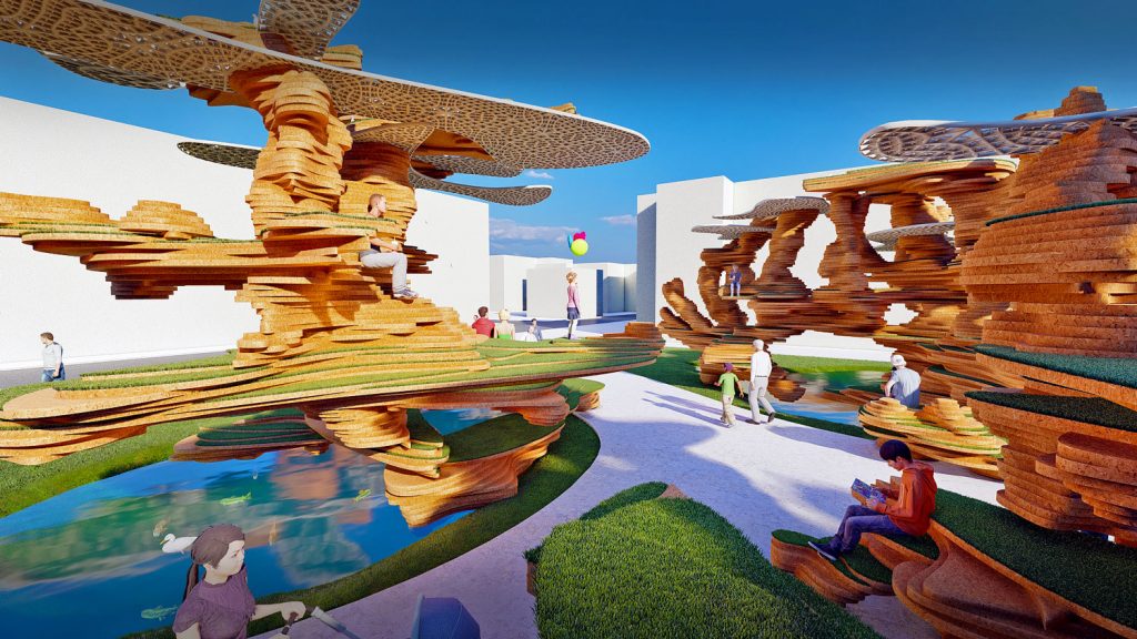 Hanging Eco-Gardens / Eco-Parametric Structures - PAACADEMY