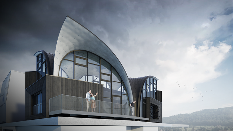 NEST HiLo: A Gaudian Concrete Shell Roof by BRG & ETH Zurich