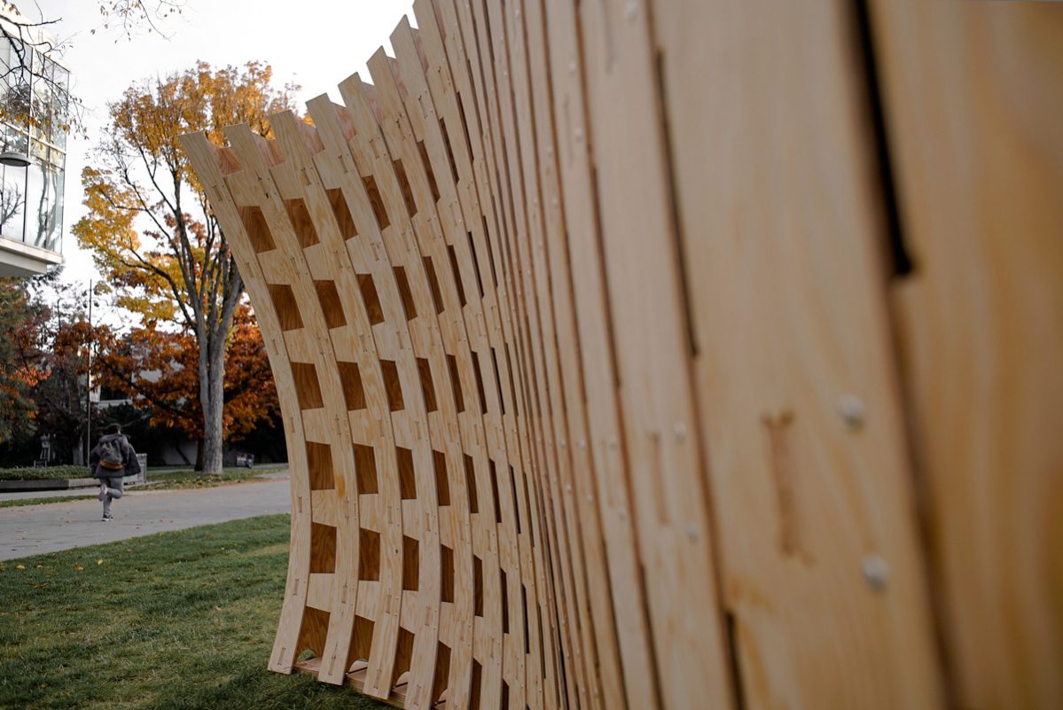 Wander Wood Pavilion Fabricated by Students on Vancouver University