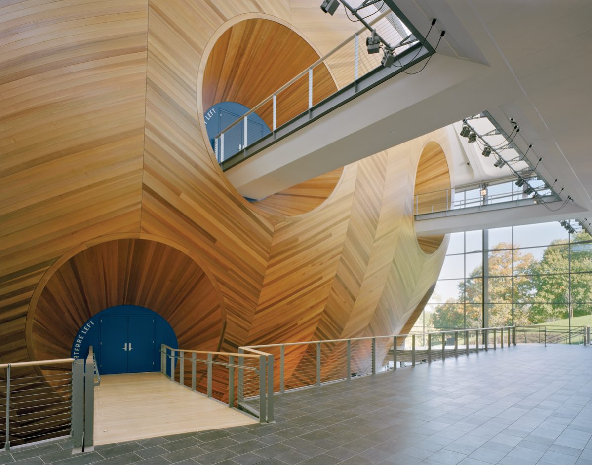EMPAC Exhibit an Ellipsoid Inside a Cuboid by Grimshaw Architects