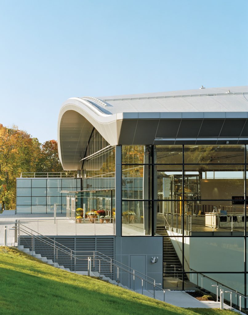 EMPAC Exhibit an Ellipsoid Inside a Cuboid by Grimshaw Architects