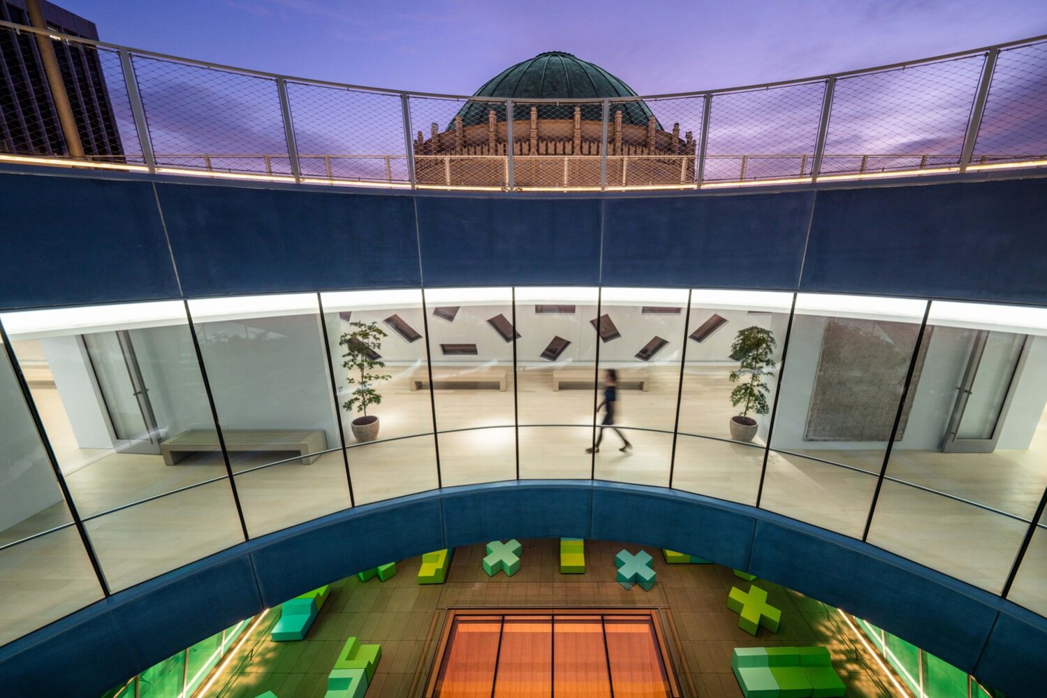 Audrey Irmas Pavilion: Stylish & Angularly Slant Edifice Unveiled by OMA