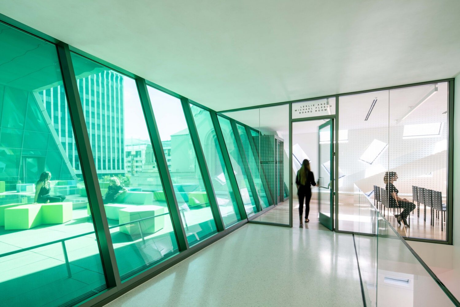 Audrey Irmas Pavilion: Stylish & Angularly Slant Edifice Unveiled by OMA