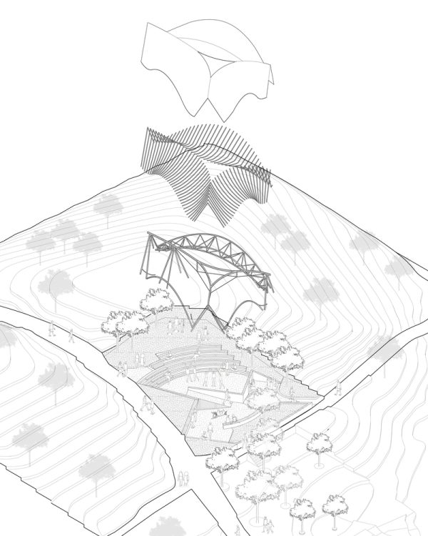 Wind Pavilion: Flaunting Curves Woven in Bamboo by Tongji CAUP