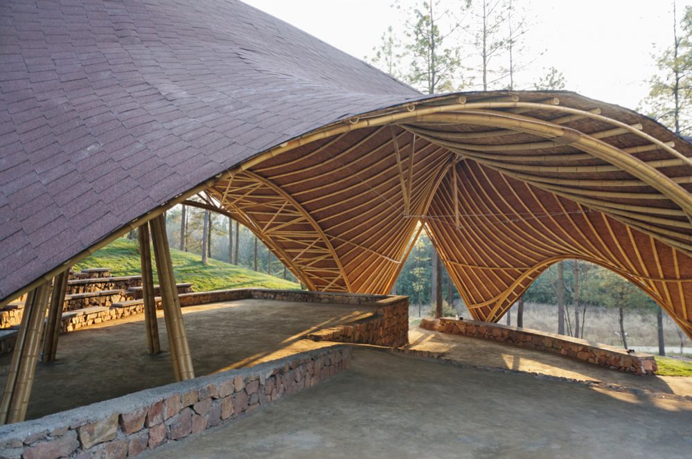Wind Pavilion: Flaunting Curves Woven in Bamboo by Tongji CAUP