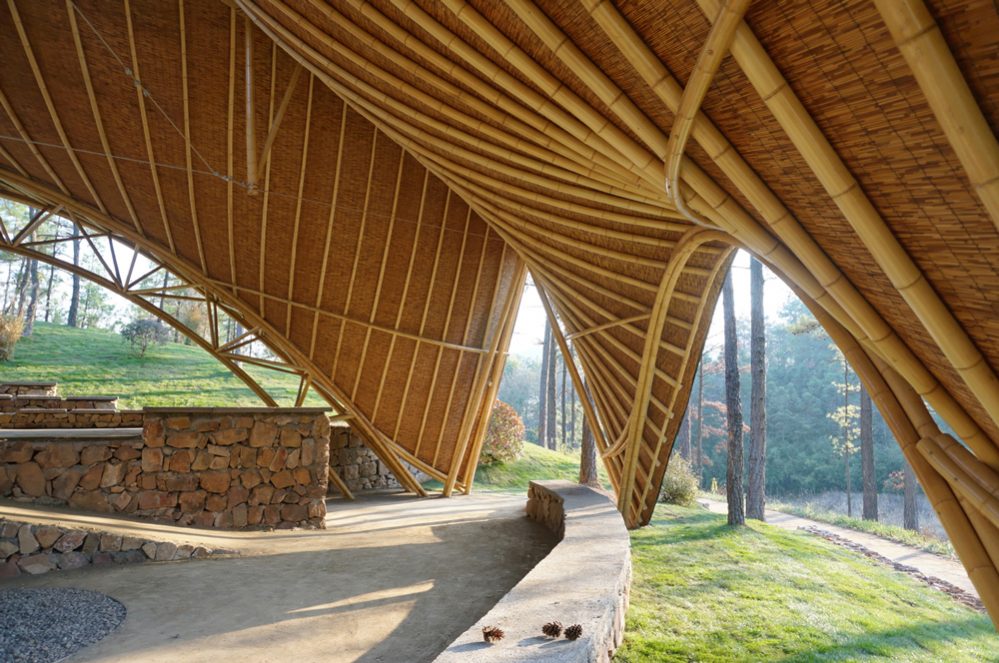 Wind Pavilion: Flaunting Curves Woven in Bamboo by Tongji CAUP