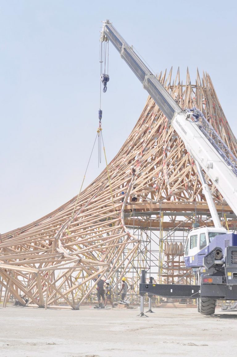 Galaxia, Mamou-Mani's Twisting Timber Structure For Burning Man