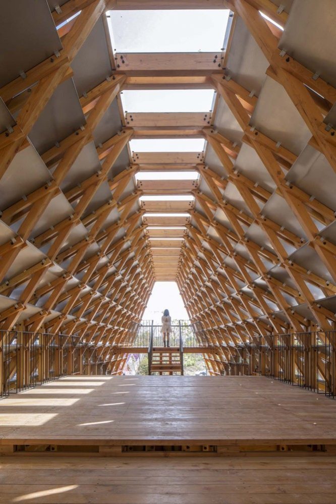 Timber Bridge in Gulou Waterfront By LUO Studio