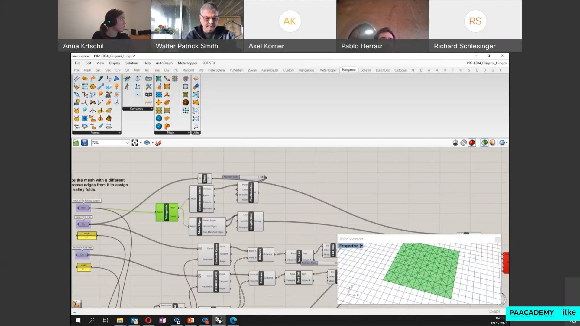 The Elastic Architecture Workshop, Correlating Nature to Kinematics