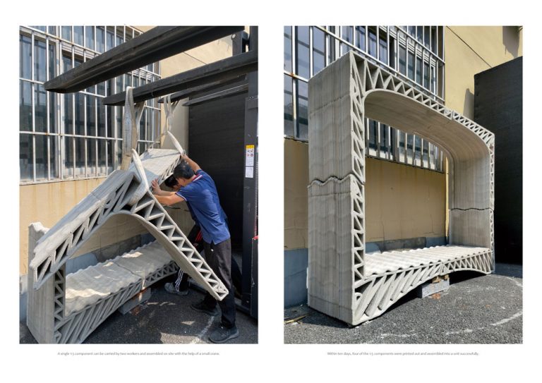 Dance of Sections: The 3D Concrete Printed Architecture