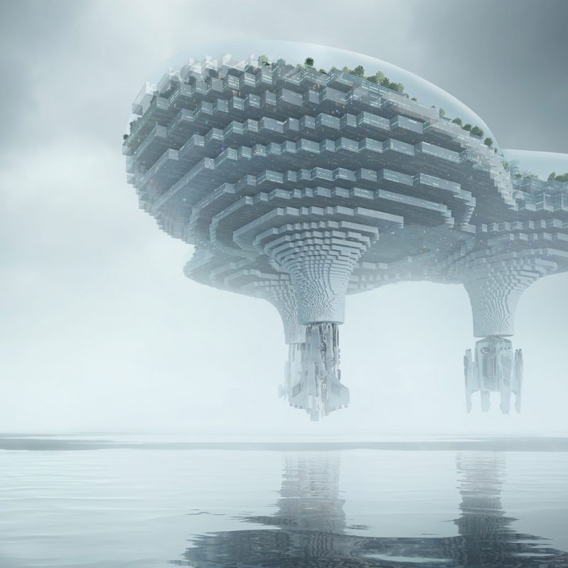 Crystal Space City, A LEGO Futuristic City Envisioned By CAA Architects
