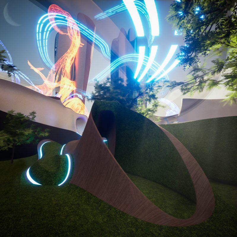 META-Fluid Studio's Nature Curing Hub in Metaverse