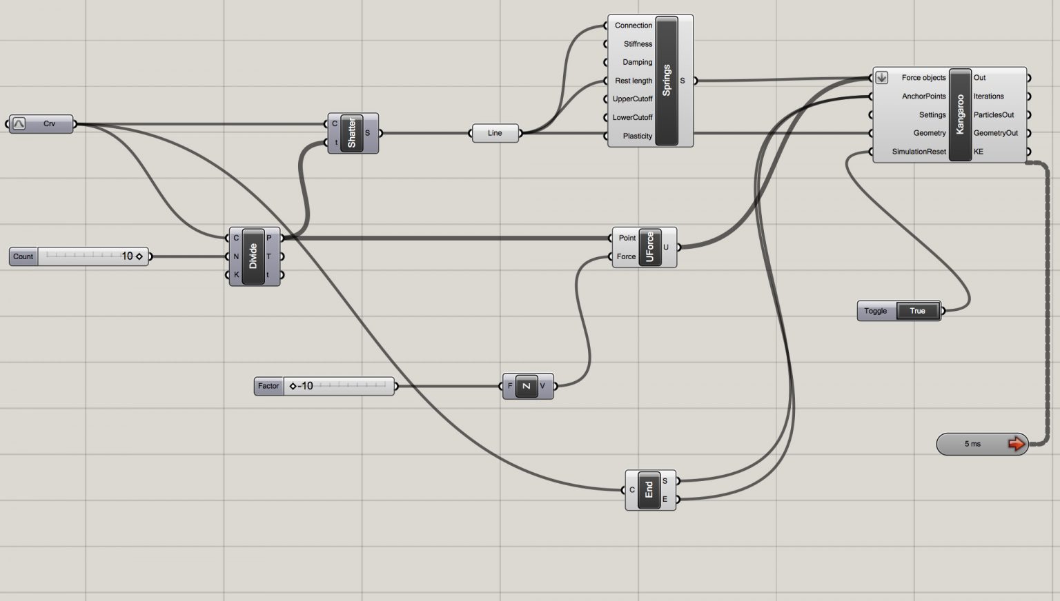 Kangaroo 3D: A Form-finding, optimized, and constraint-solving engine
