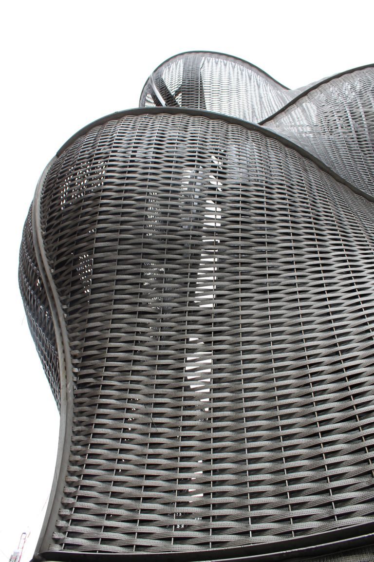 Hyperbolic paraboloid façade design: Boiler Suit by Heatherwick Studio