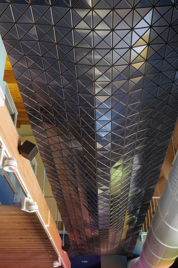 "Ripple effect" on the interior surface of the Village Pavilion