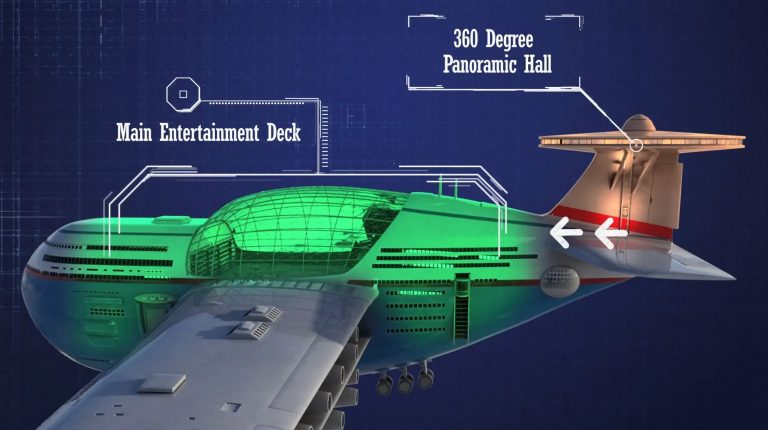 Nuclear-powered futuristic sky hotel can stay in the air for several years