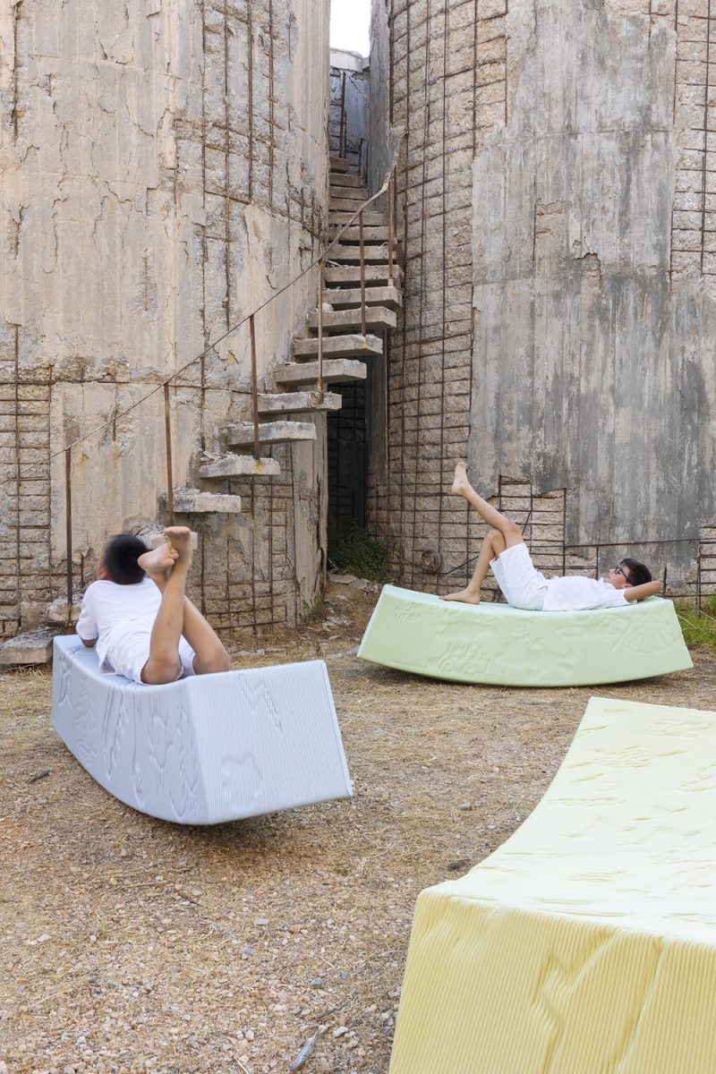 3D-printed colorful playscape system made from plastic waste: GLYPH