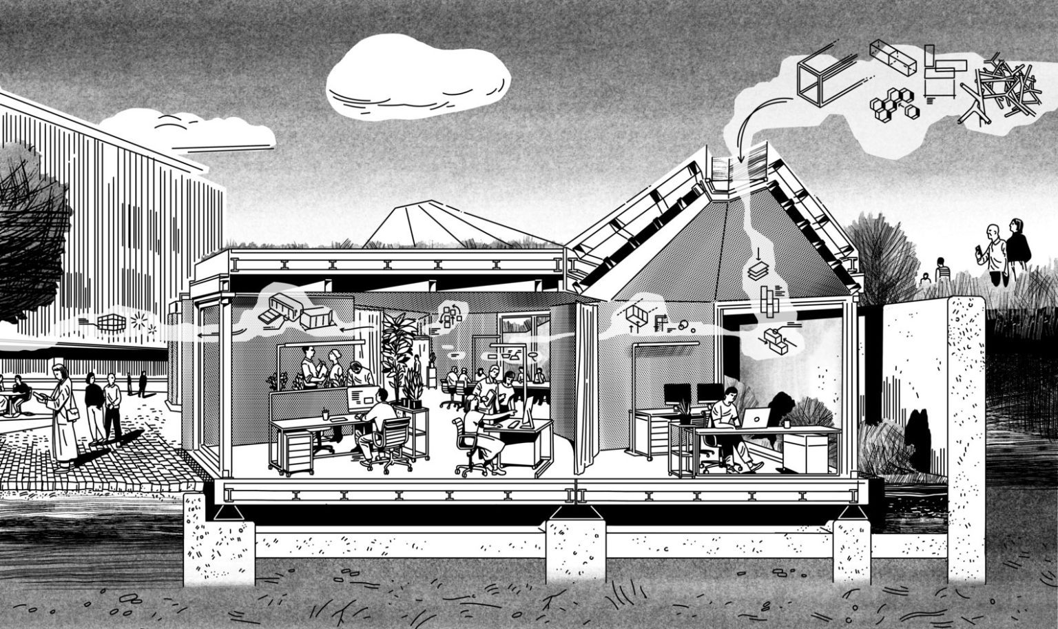 Modular Research Center, a sustainable and adaptable space by CHYBIK ...