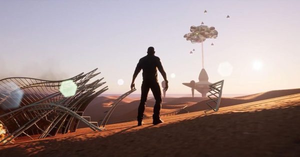 sandy lands with crystalized and glazed extents: Noon Past Night