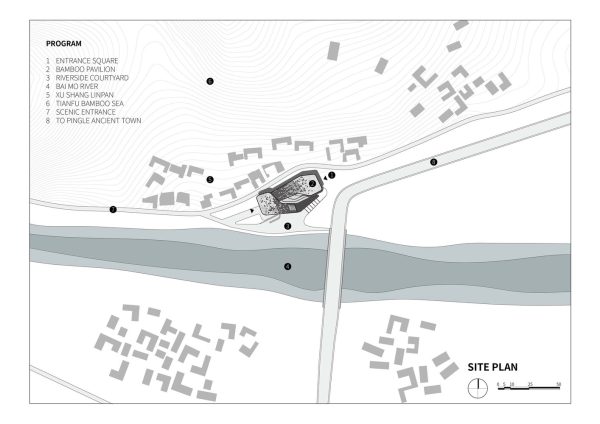 Qionglai Bamboo Pavilion creates a feeling of walking in a bamboo forest