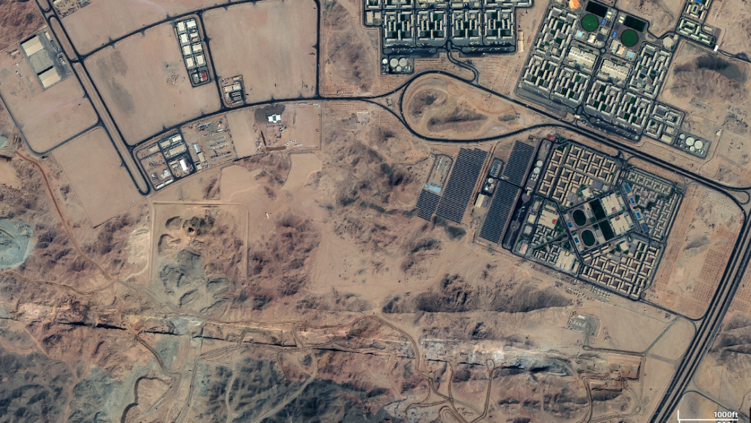 Satellite images reveal Saudi Arabia’s The Line construction process