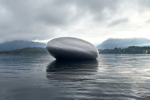 Salmon Eye, a spectacular floating pavilion on Hardangerfjord